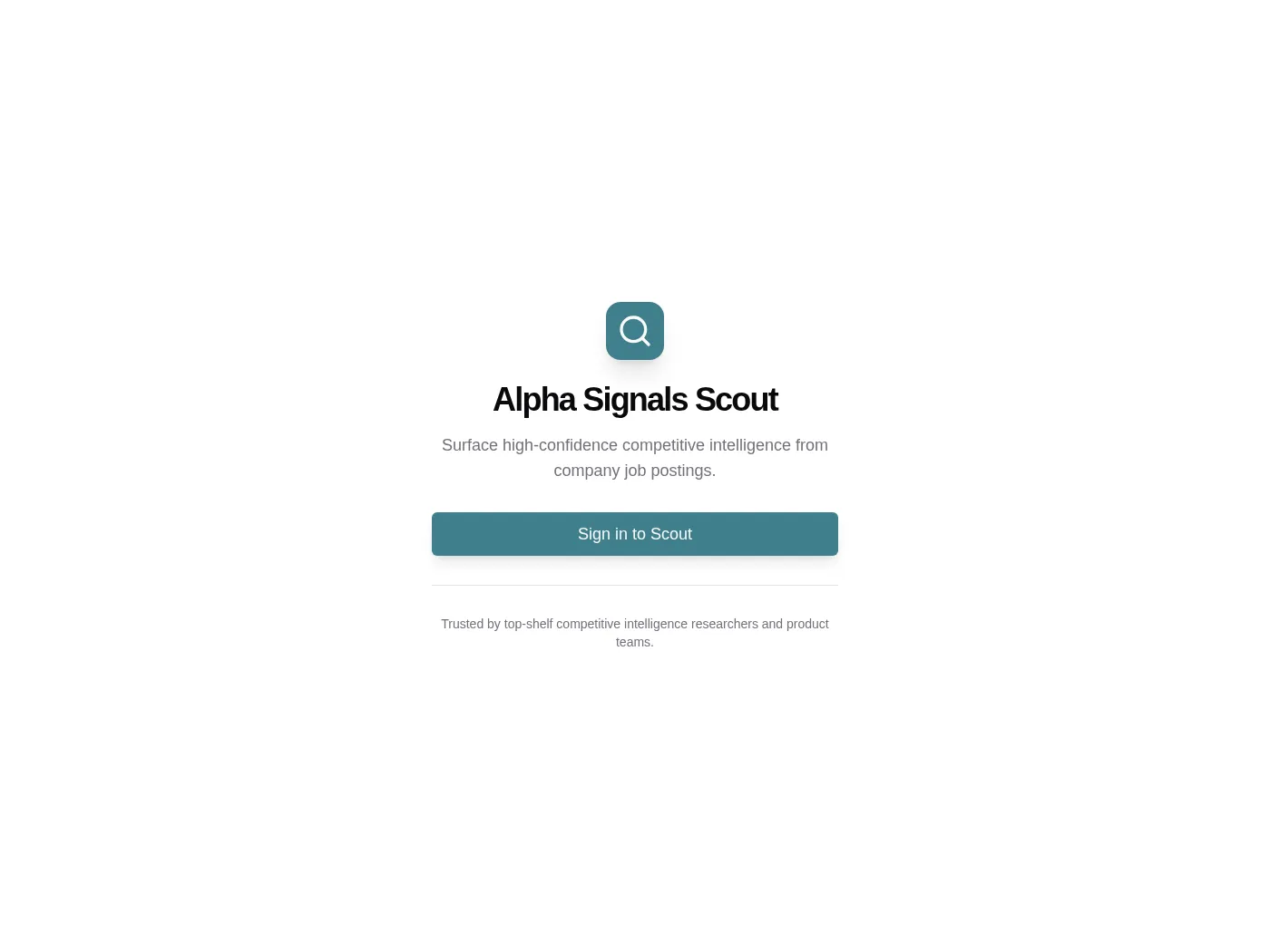 Alpha Signals Scout
