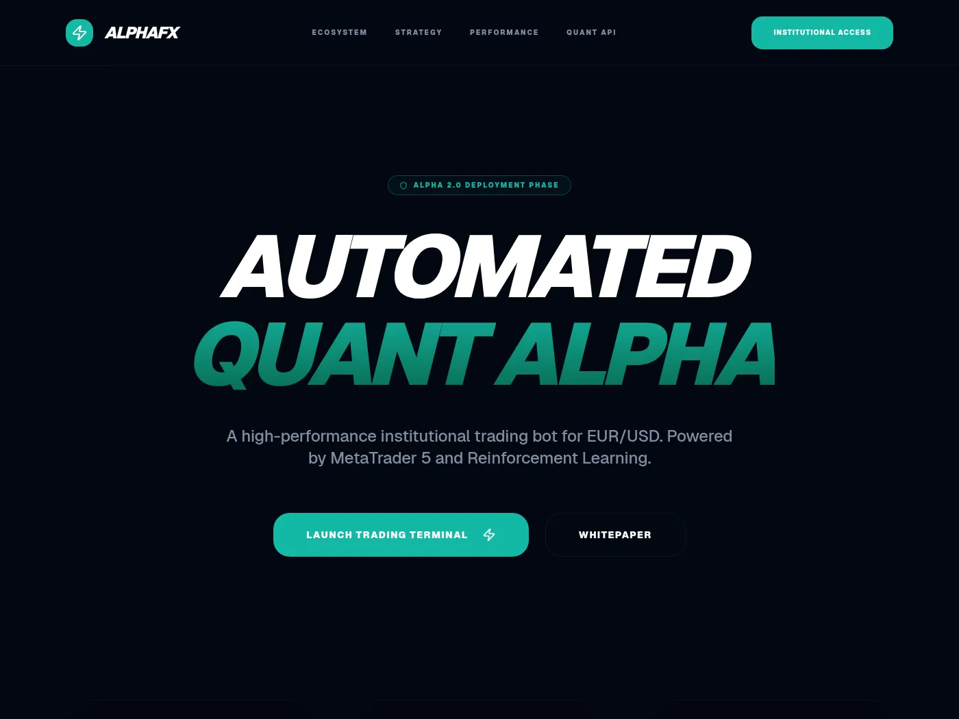AlphaFX Institutional Bot