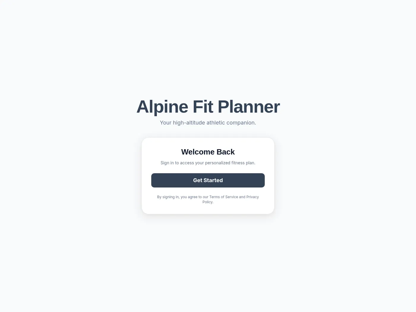 Alpine Fit Planner