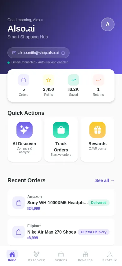 Also.ai Shopping Hub