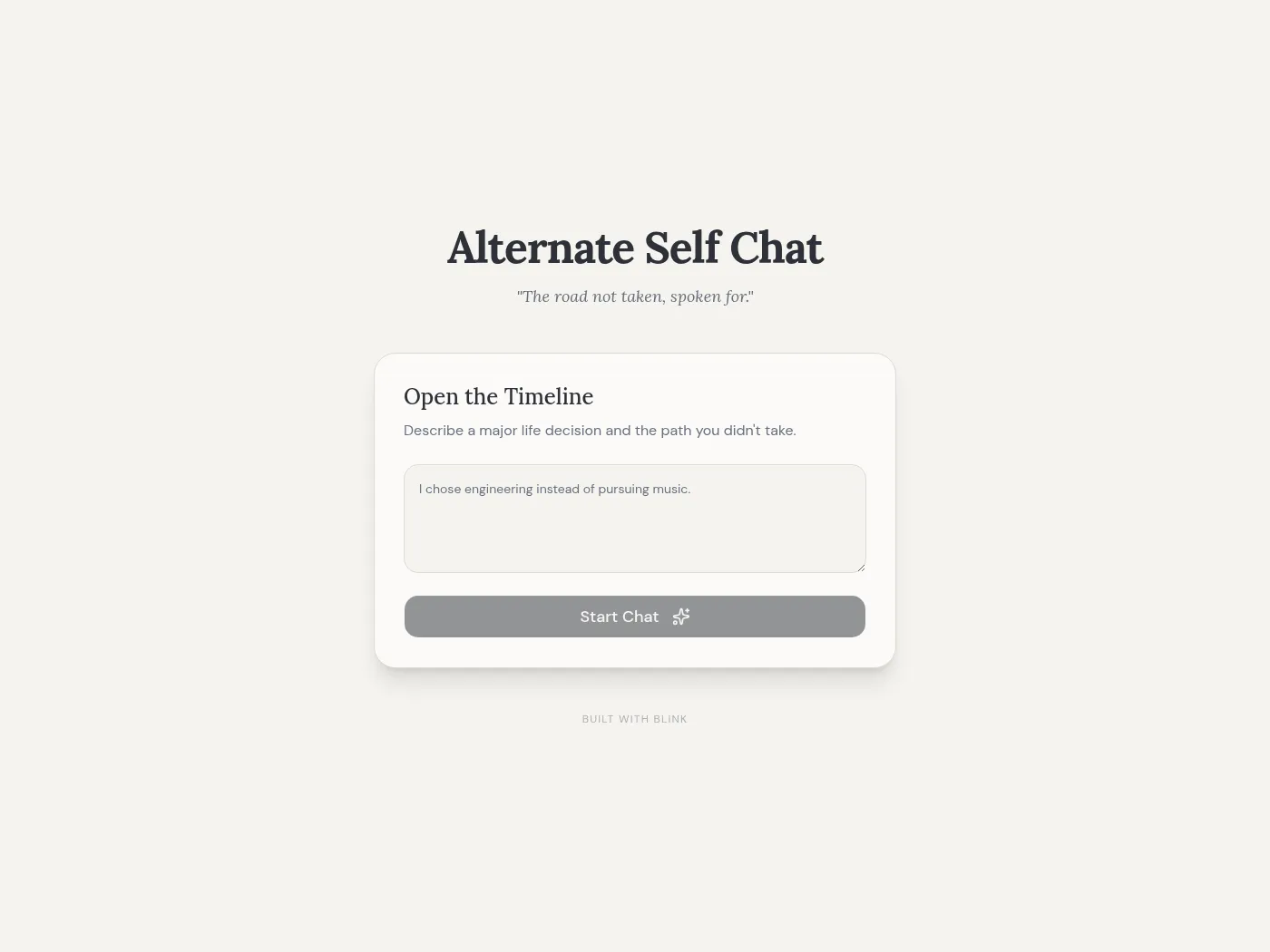 Alternate Self Chat