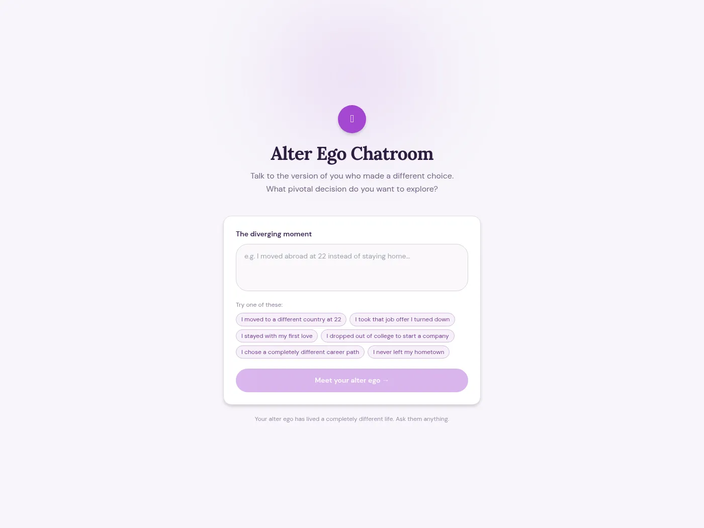 Alter Ego Chatroom