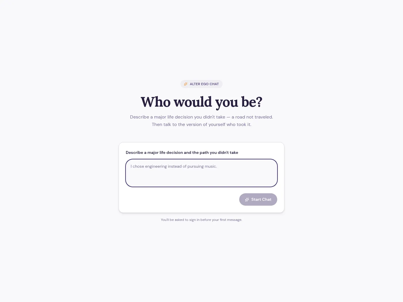 Alter Ego Chat
