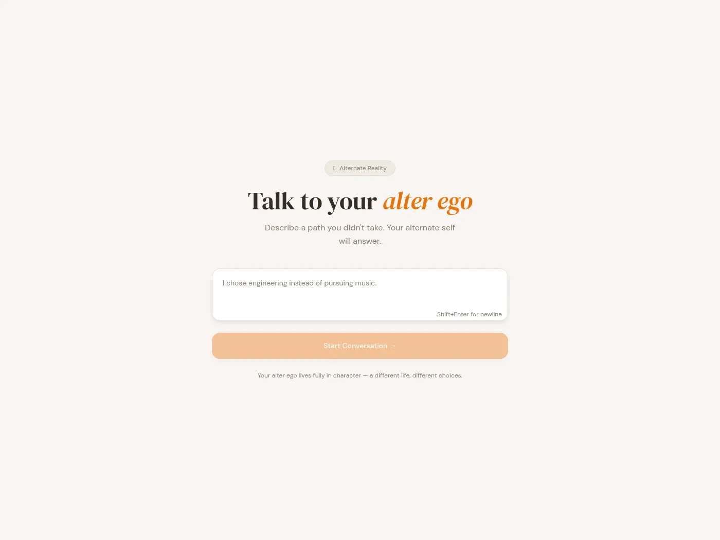 Alter Ego Chatroom