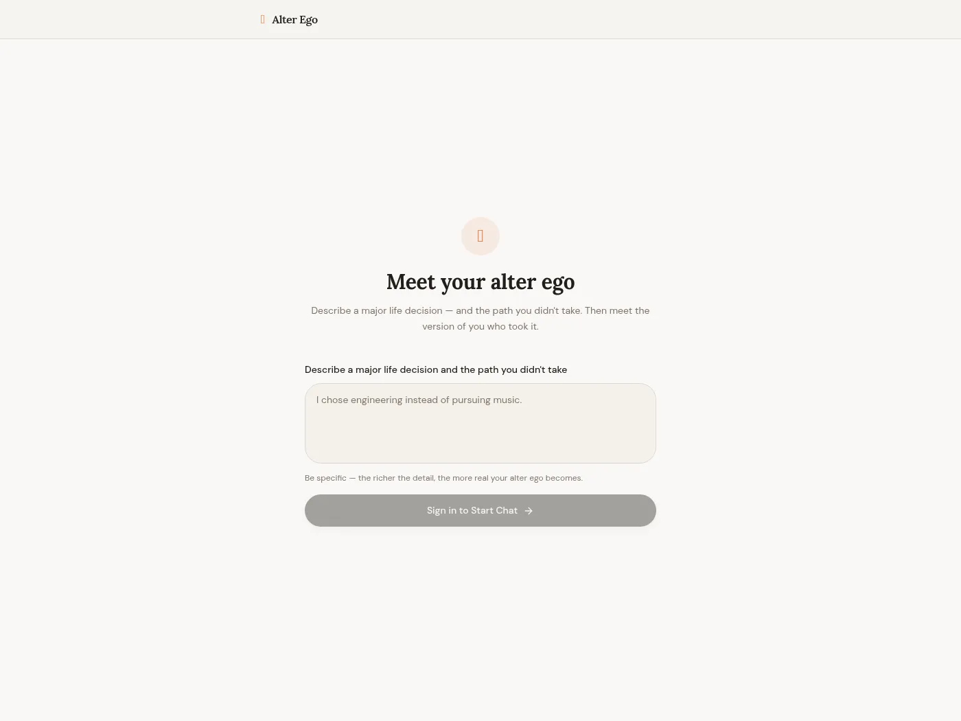 Alter Ego Chat App