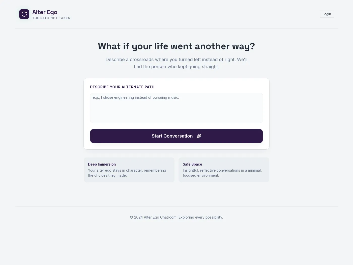 Alter Ego Chatroom