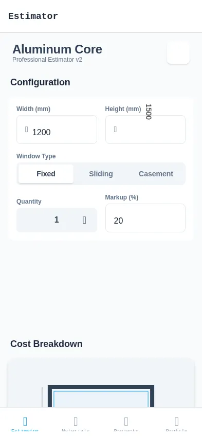 Aluminum Core Estimator
