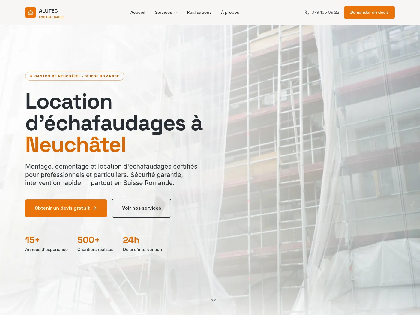 Alutec Scaffolding Site