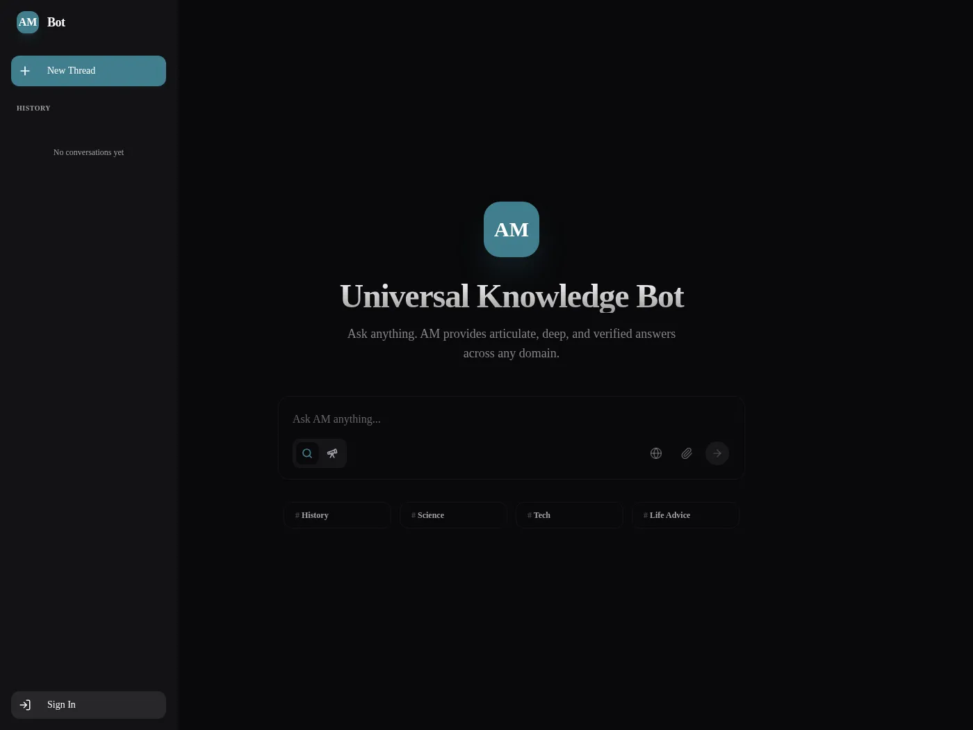 AM Universal Knowledge Bot