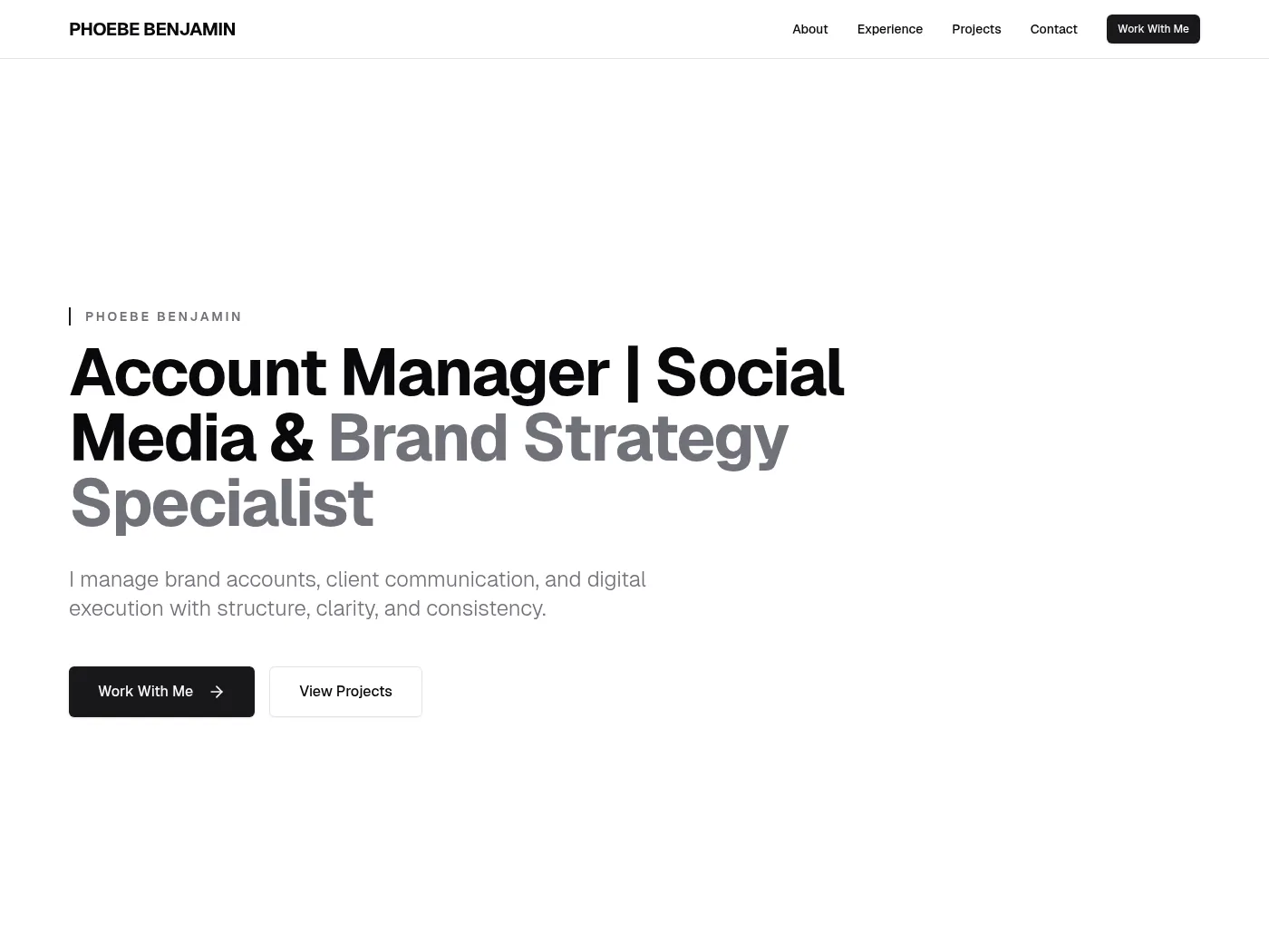 Corporate Account Manager Portfolio