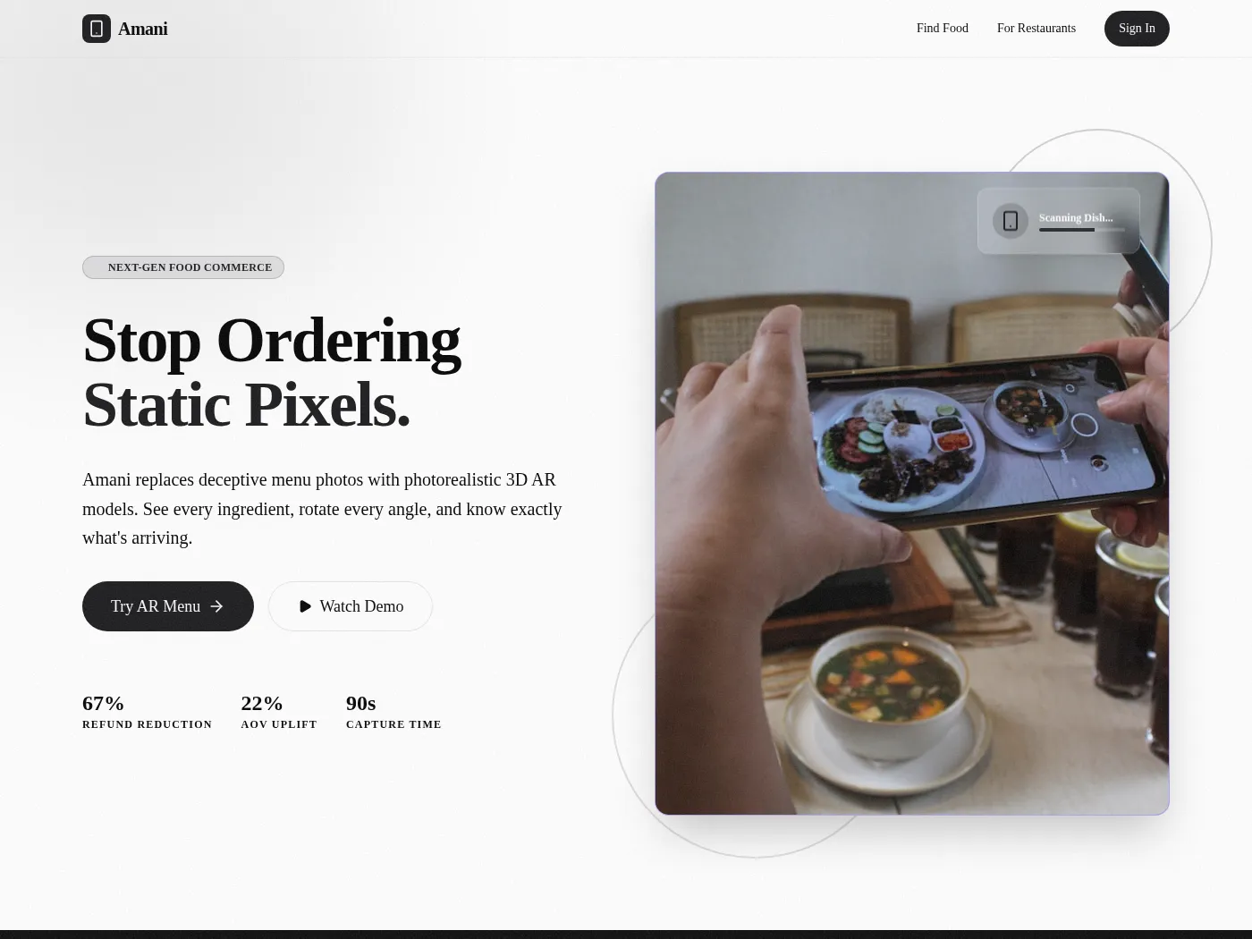 Amani AR Food Platform