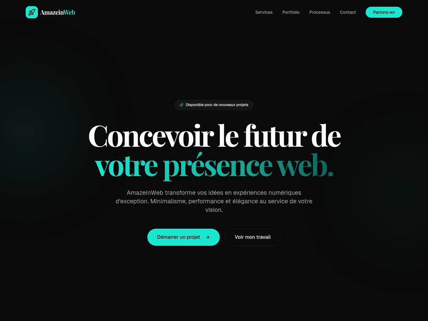 AmazeinWeb Dark Portfolio