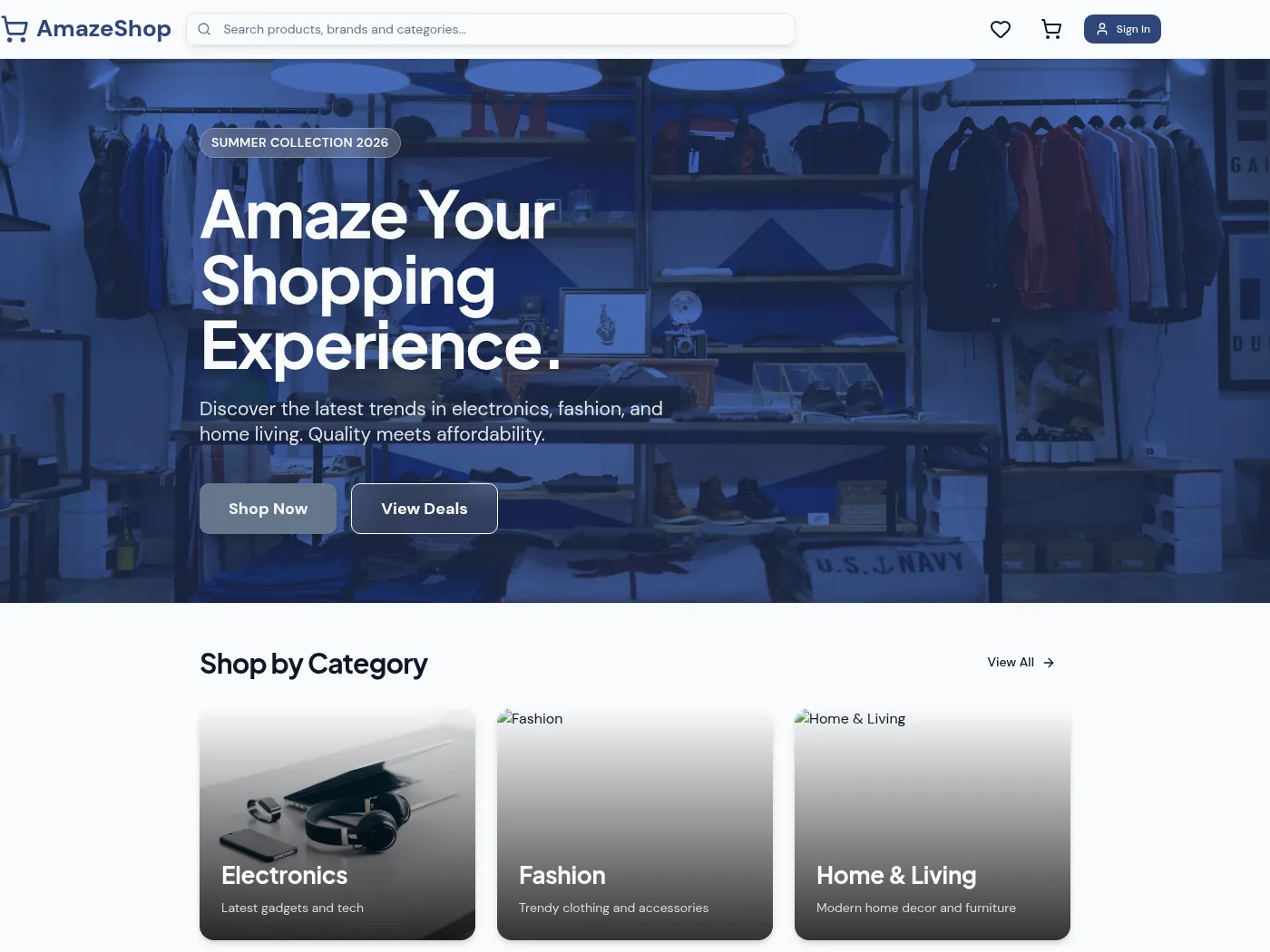 AmazeShop Platform