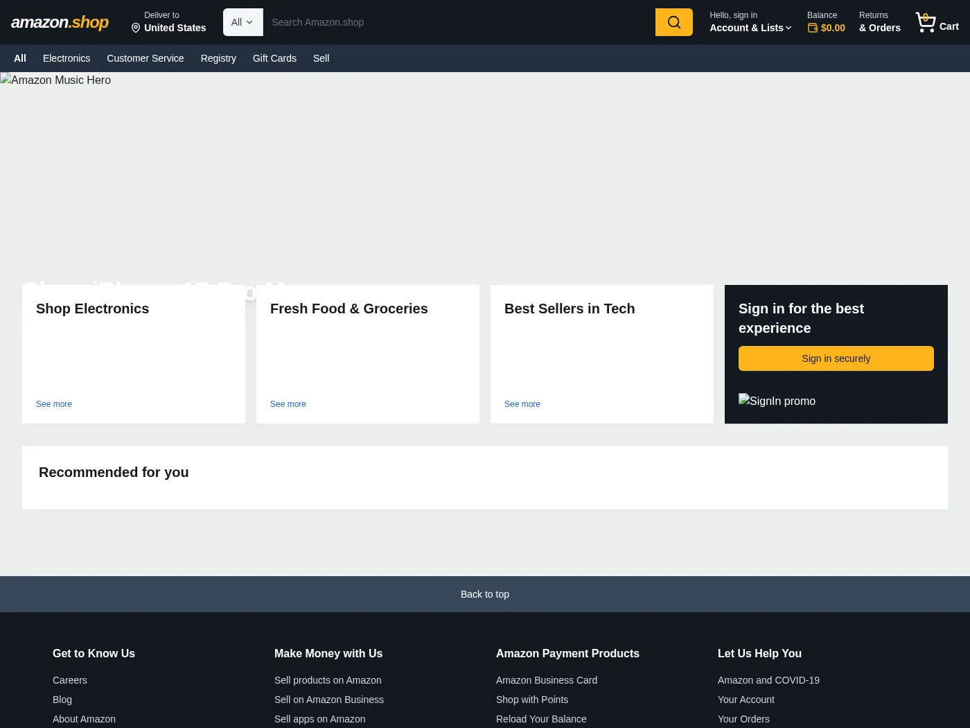 Amazon Balance Shop Clone