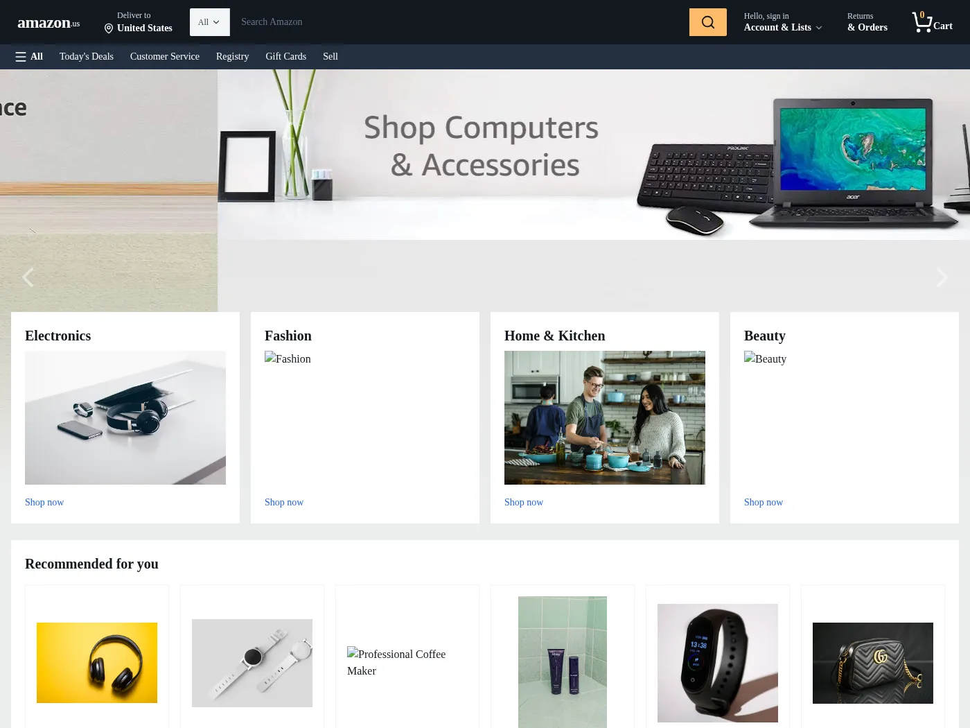 Amazon Web Clone