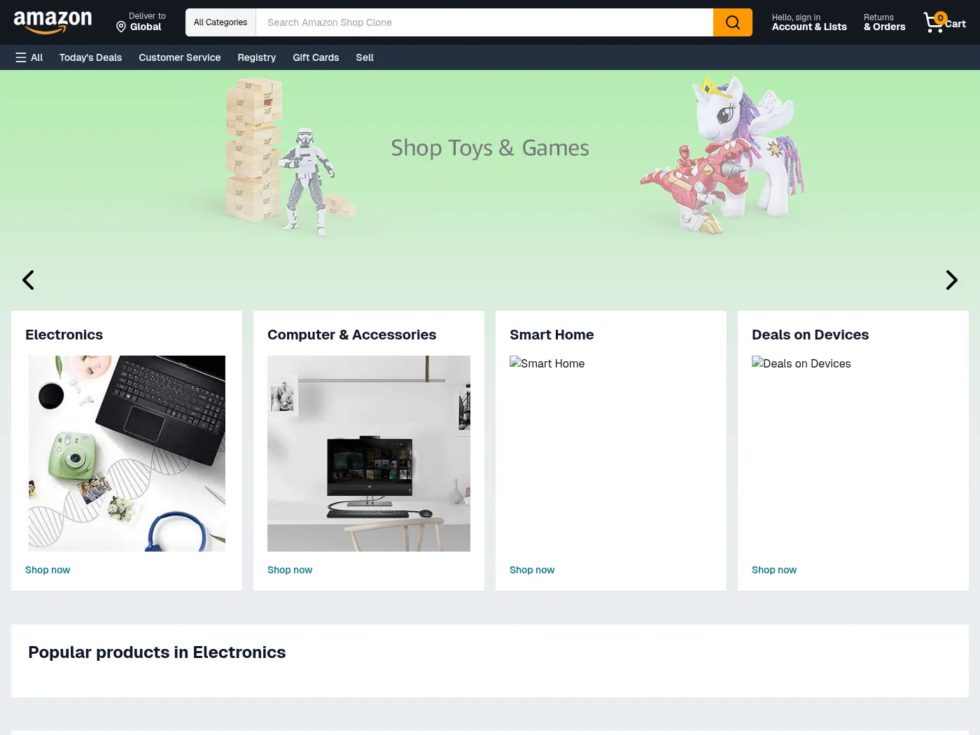 Amazon Shop Clone
