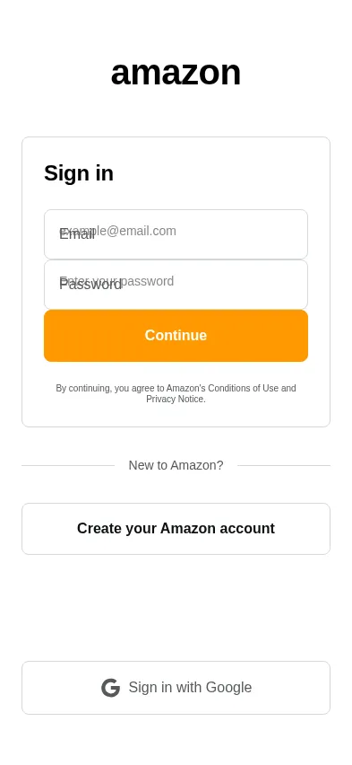 Amazon Clone Mobile Suite