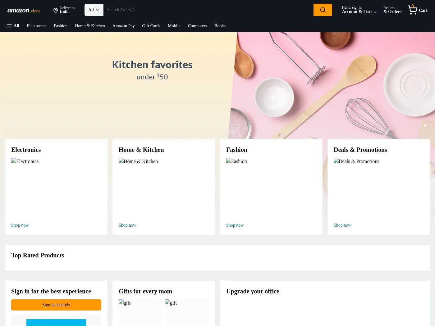 Amazon Storefront Clone