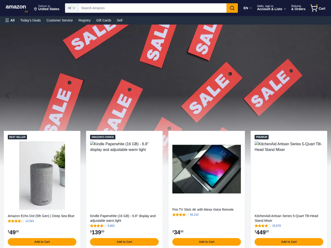 Amazon Web Clone