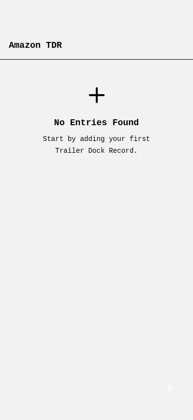 Amazon TDR Entry App