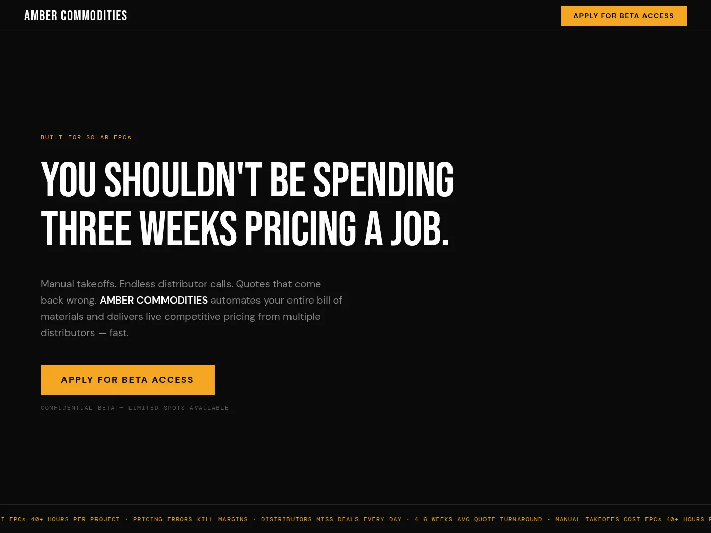 Amber Commodities Portal