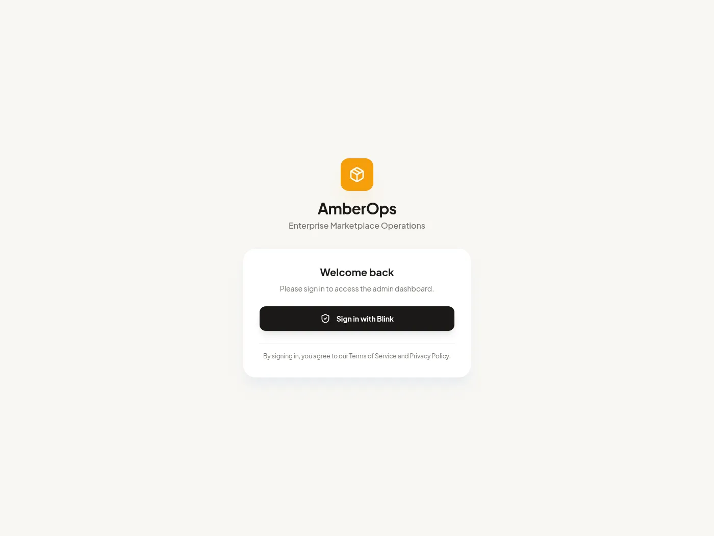 AmberOps Admin Dashboard