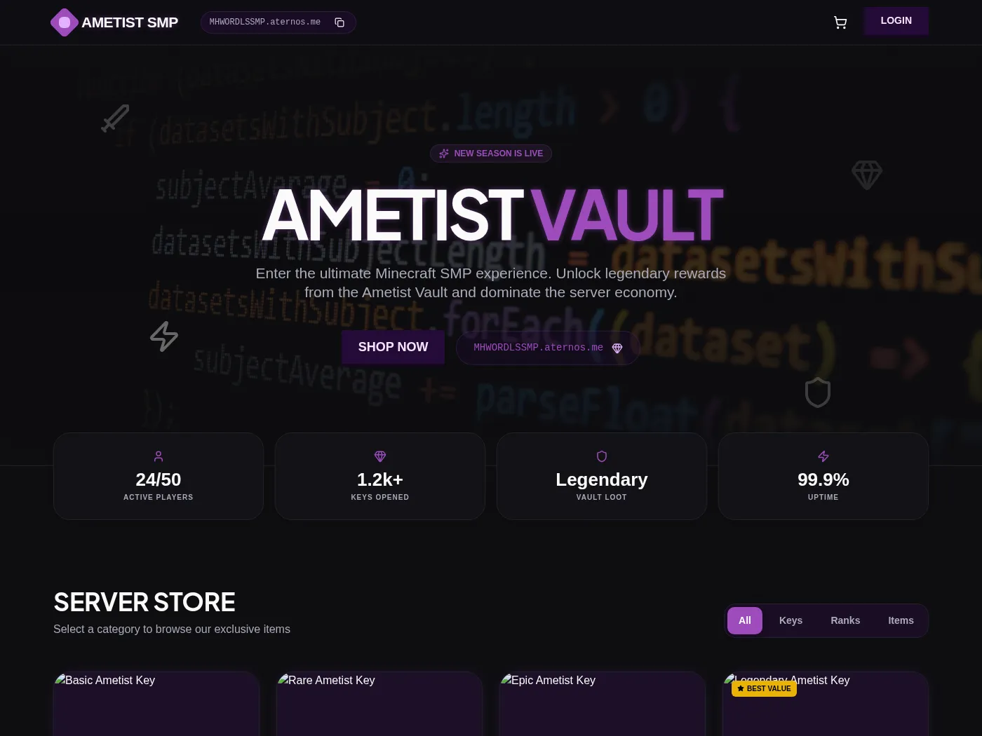 Ametist SMP Server Shop
