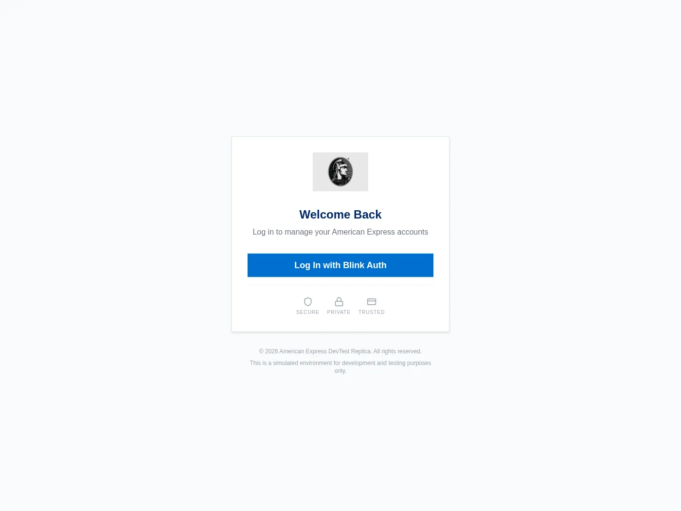 Amex DevTest Replica