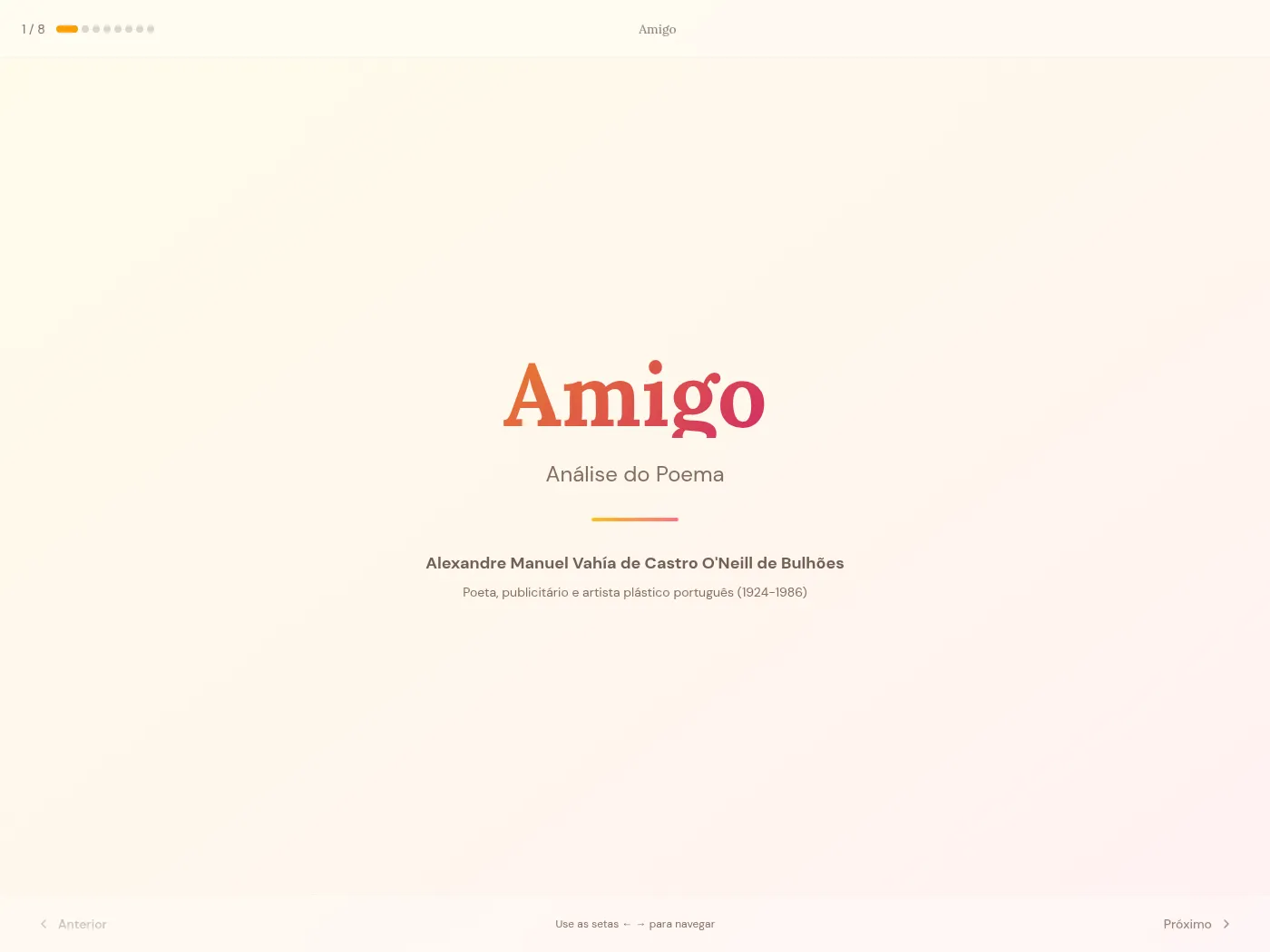 Poema Amigo Presentation
