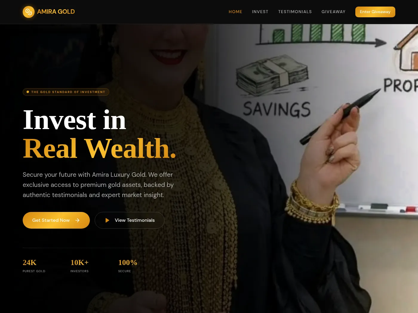 Amira Luxury Gold Site