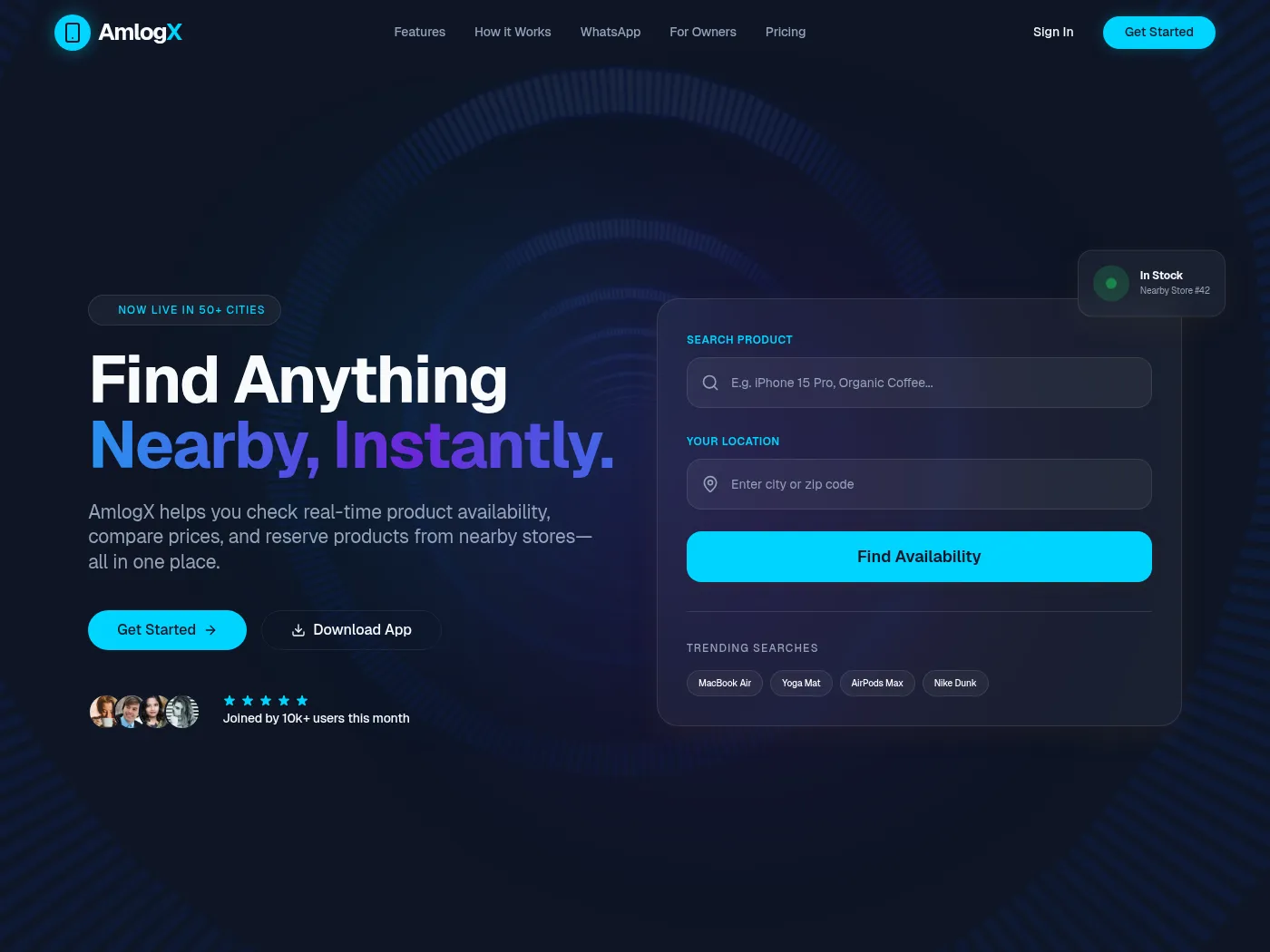 AmlogX Startup Website