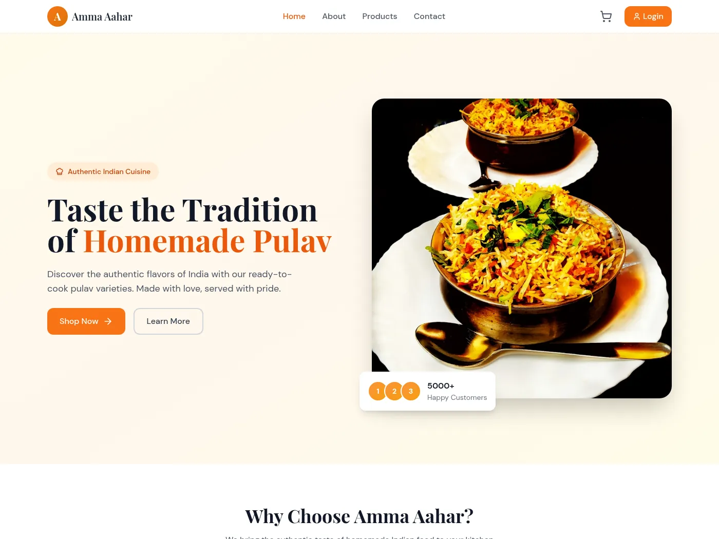 Amma Aahar E-Commerce