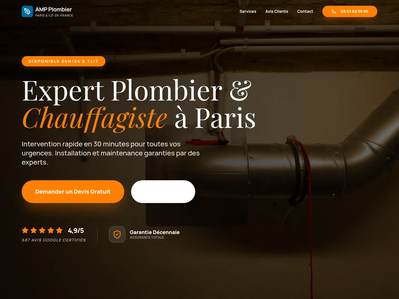 AMP Plombier Paris Site