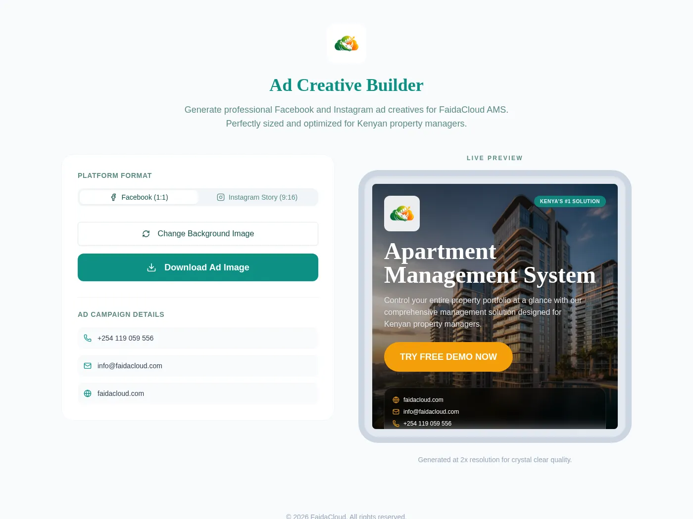 FaidaCloud AMS Ad