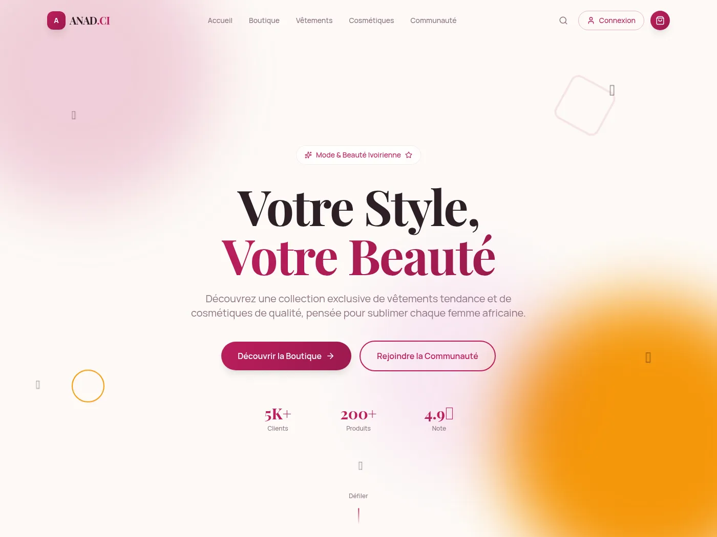 ANAD.CI Boutique Interactive