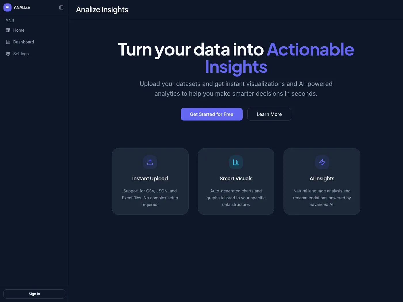 Analize Insights