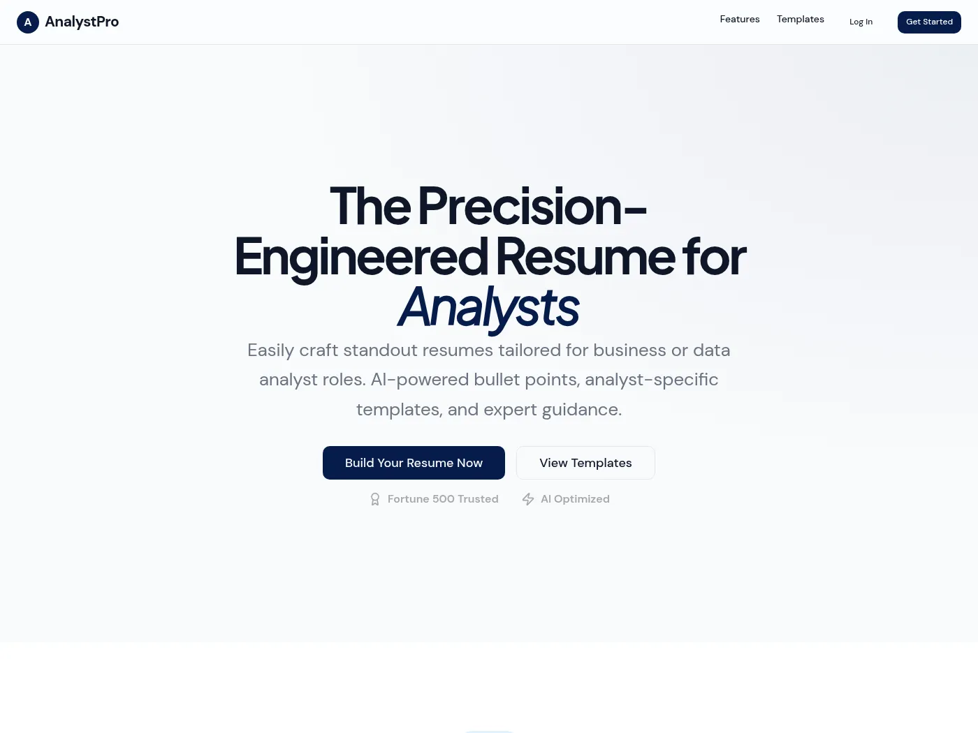 Analyst Resume Builder