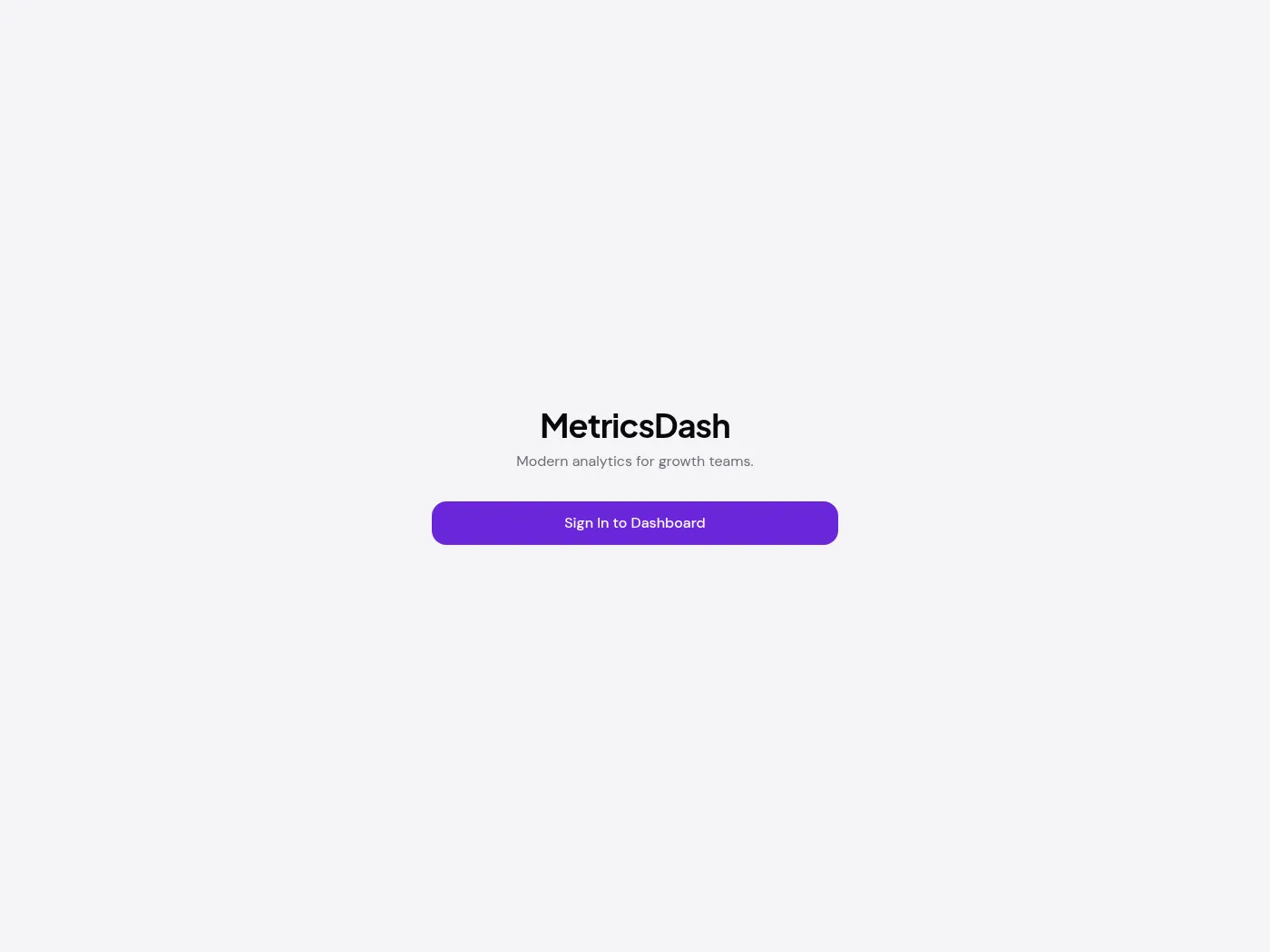 MetricsDash Analytics