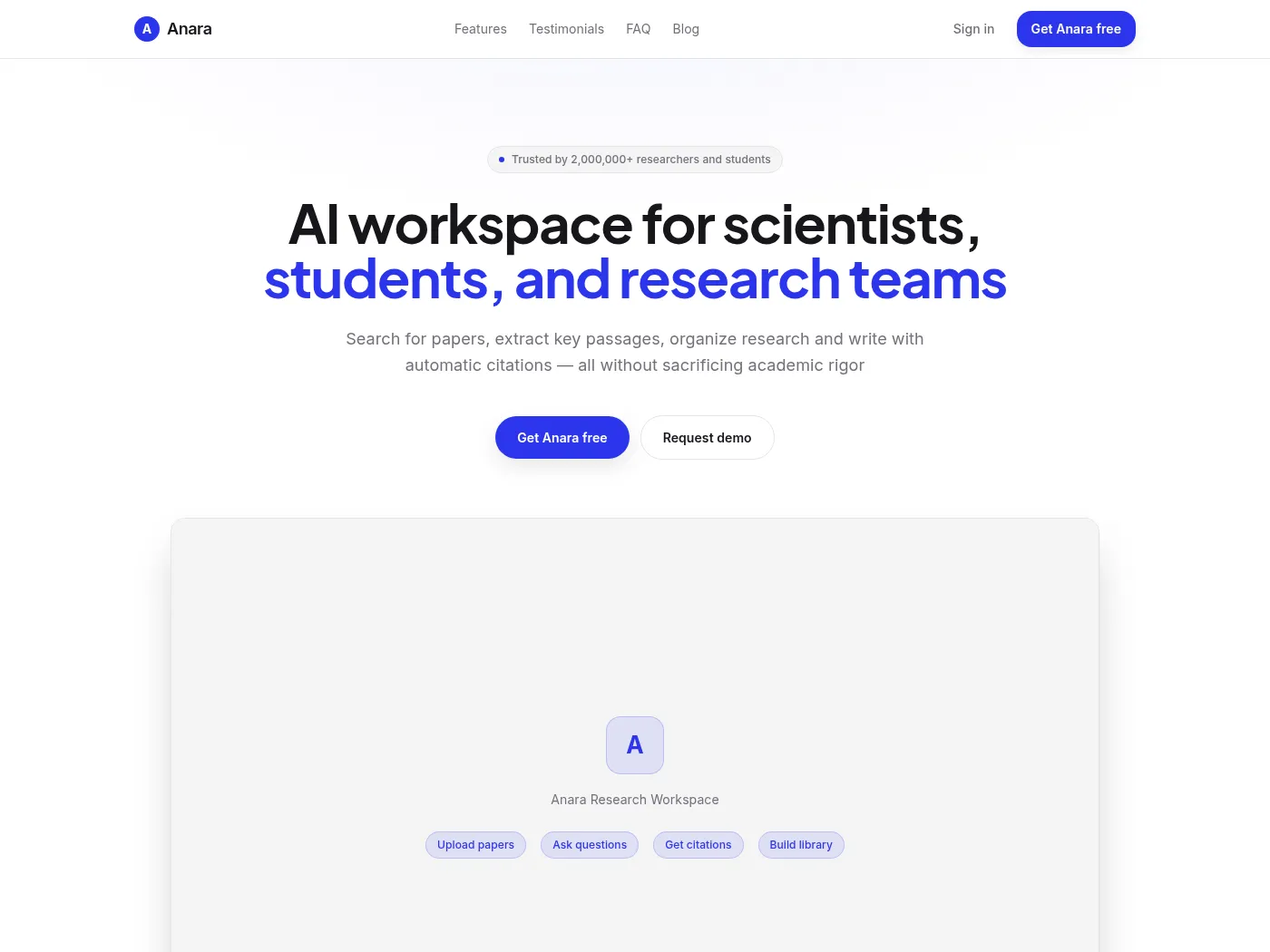 Anara Web Portal