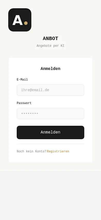 ANBOT KI-Angebot App
