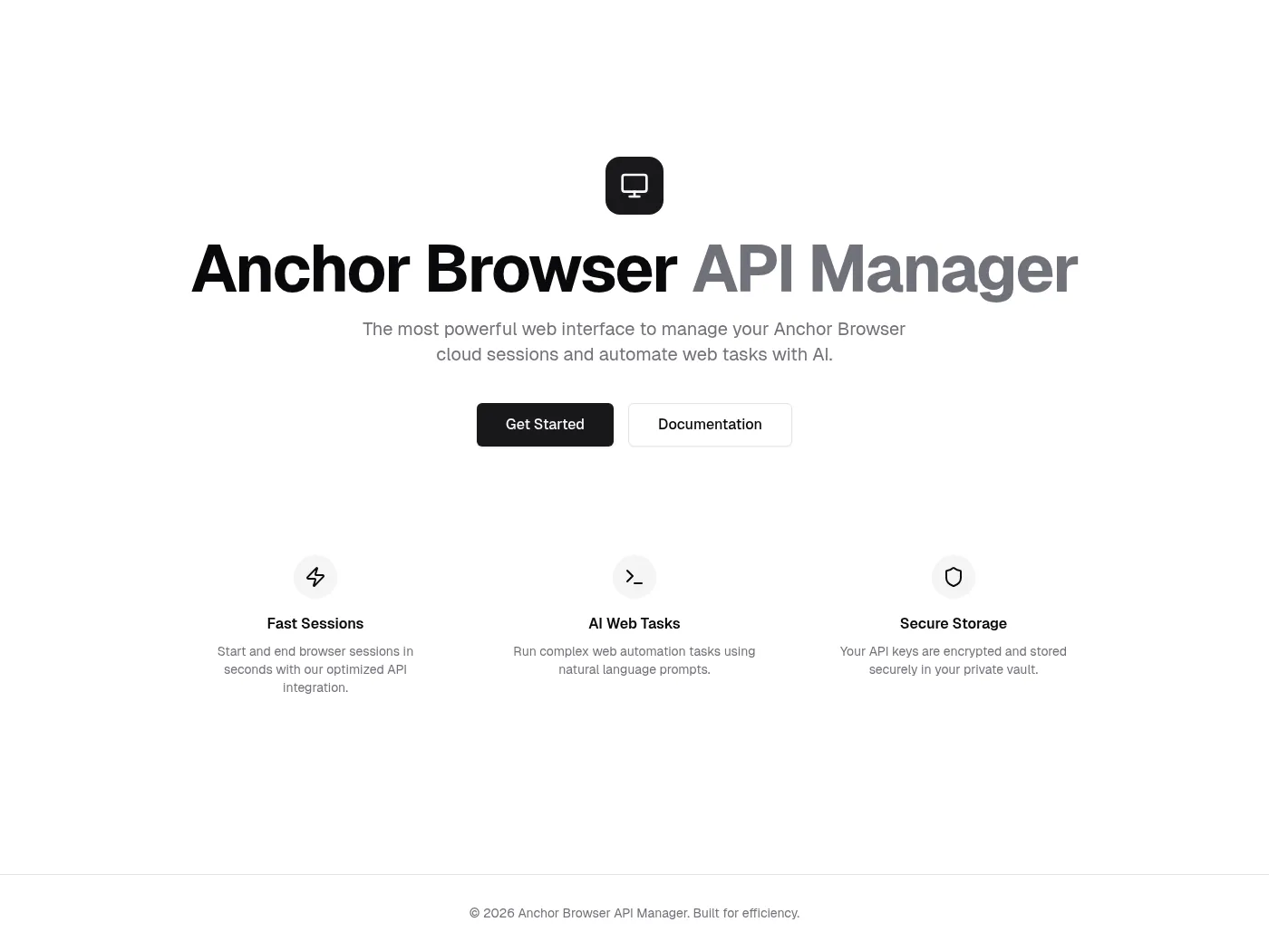 Anchor Browser API Manager