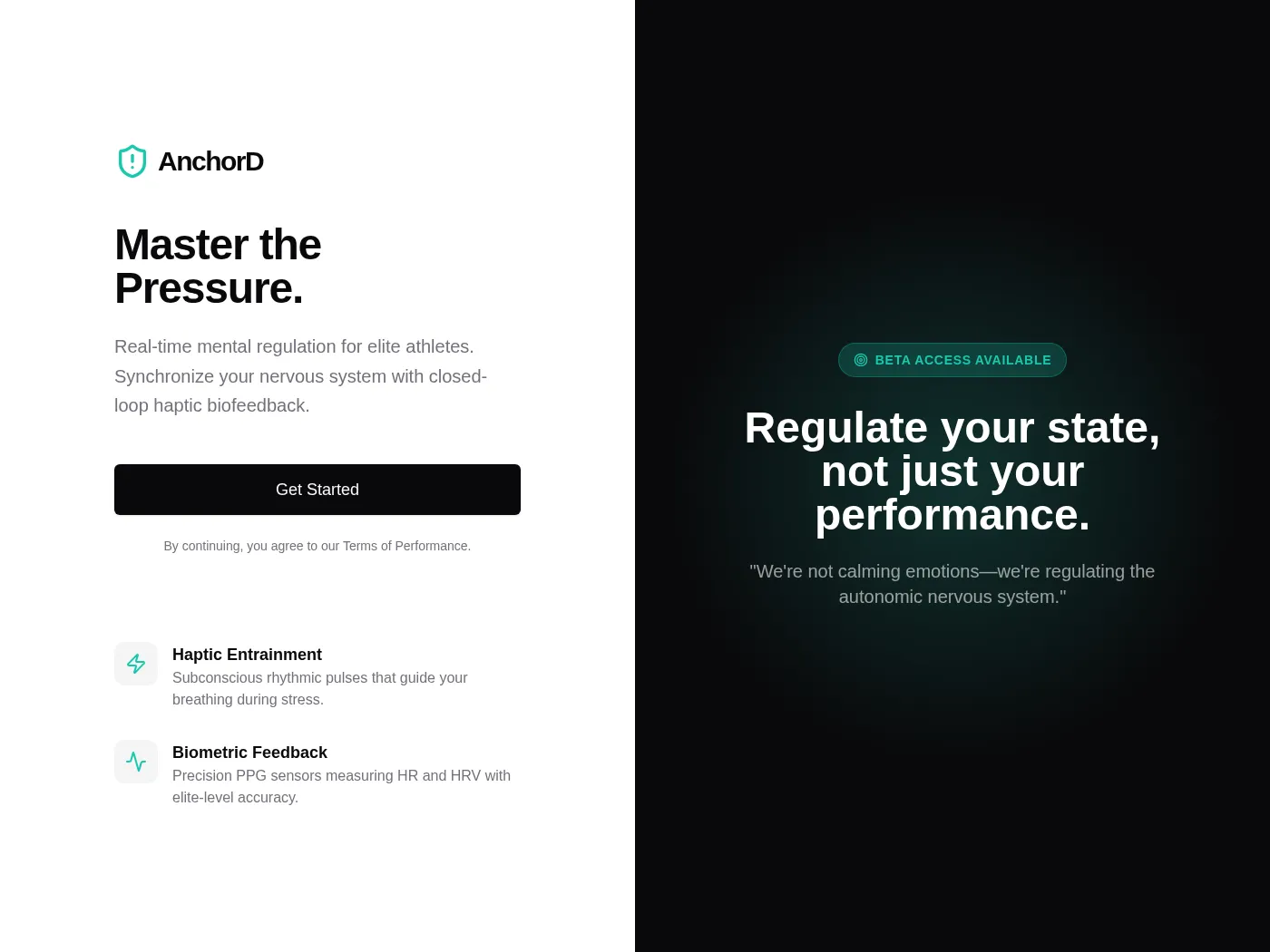 AnchorD Athlete Dashboard