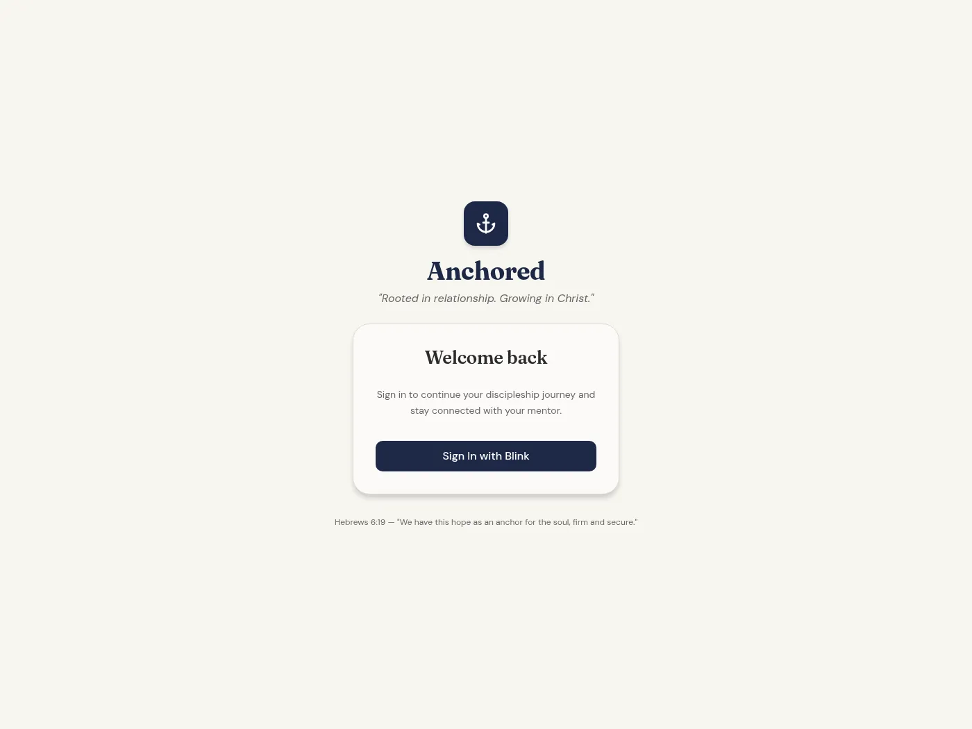 Anchored Discipleship Platform