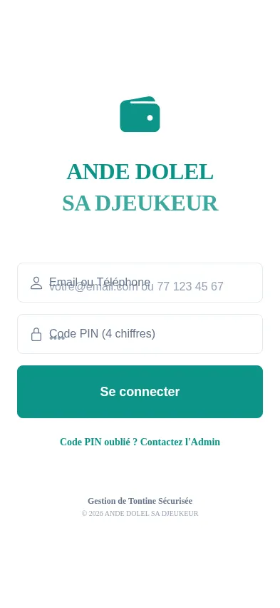 ANDE DOLEL Tontine App