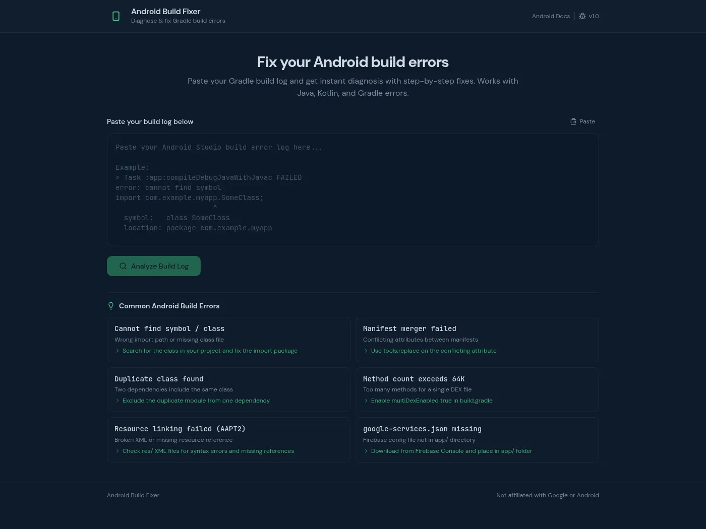 Android Build Fixer