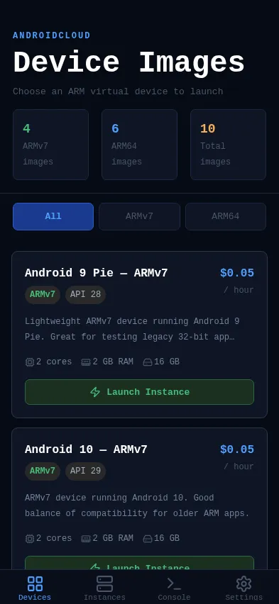 Android Cloud Emulator