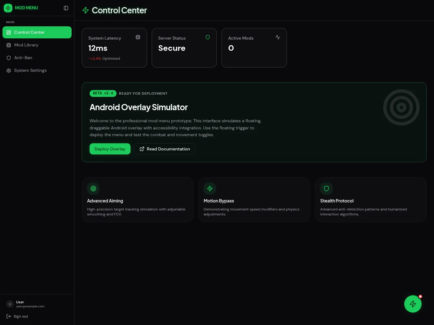 Android Mod Menu Overlay
