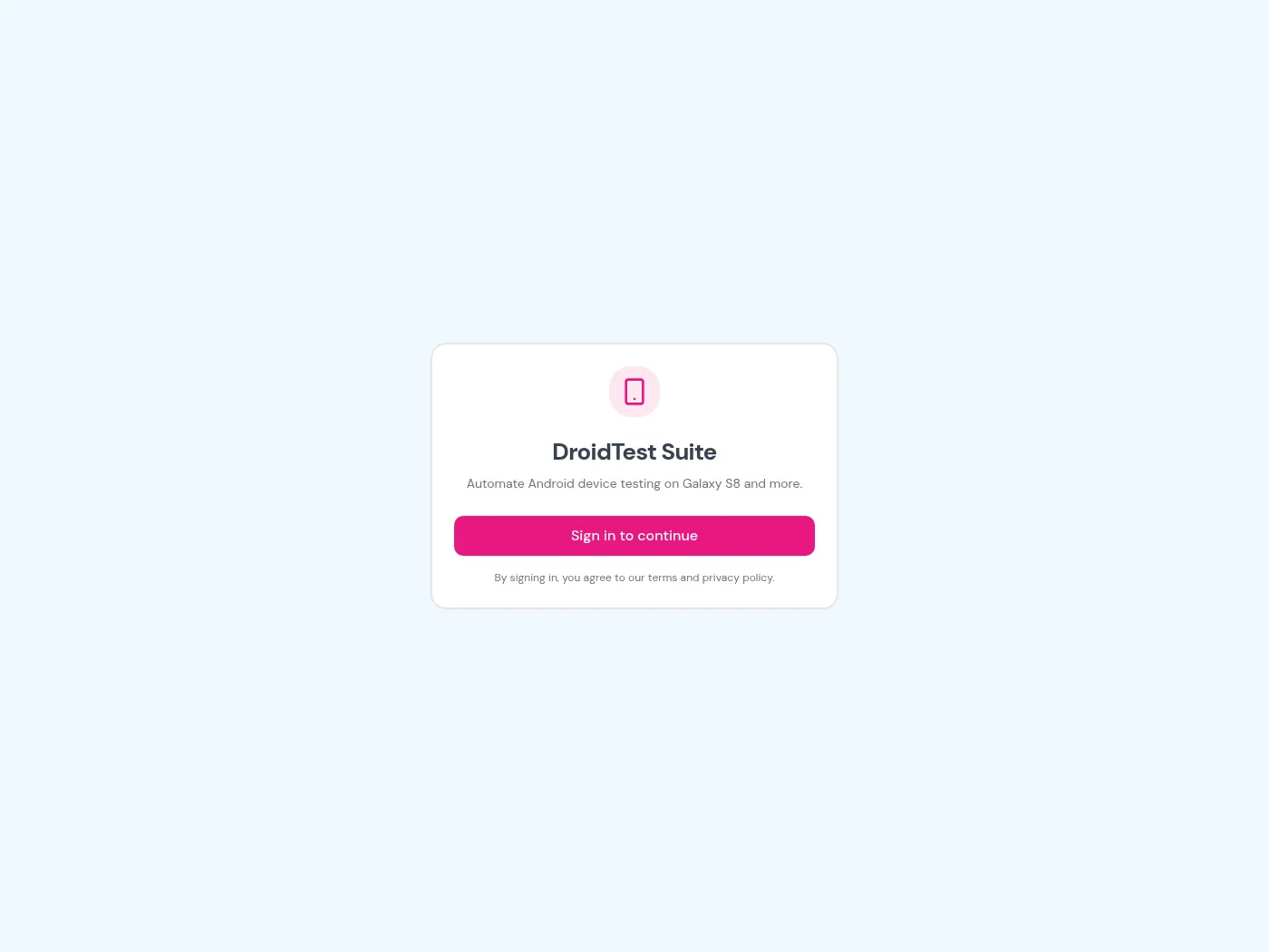 Android Device Test Suite