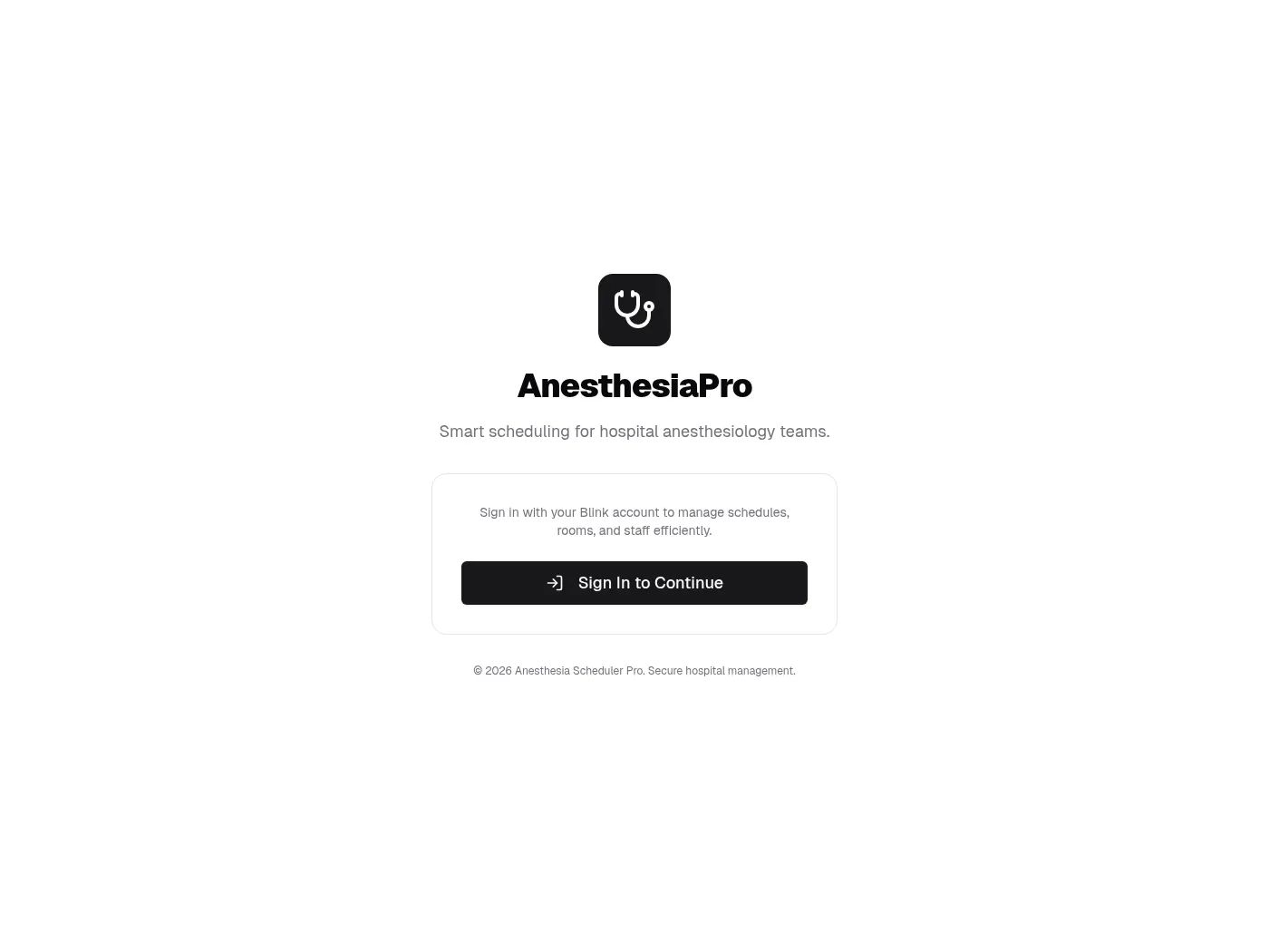Anesthesia Scheduler Pro