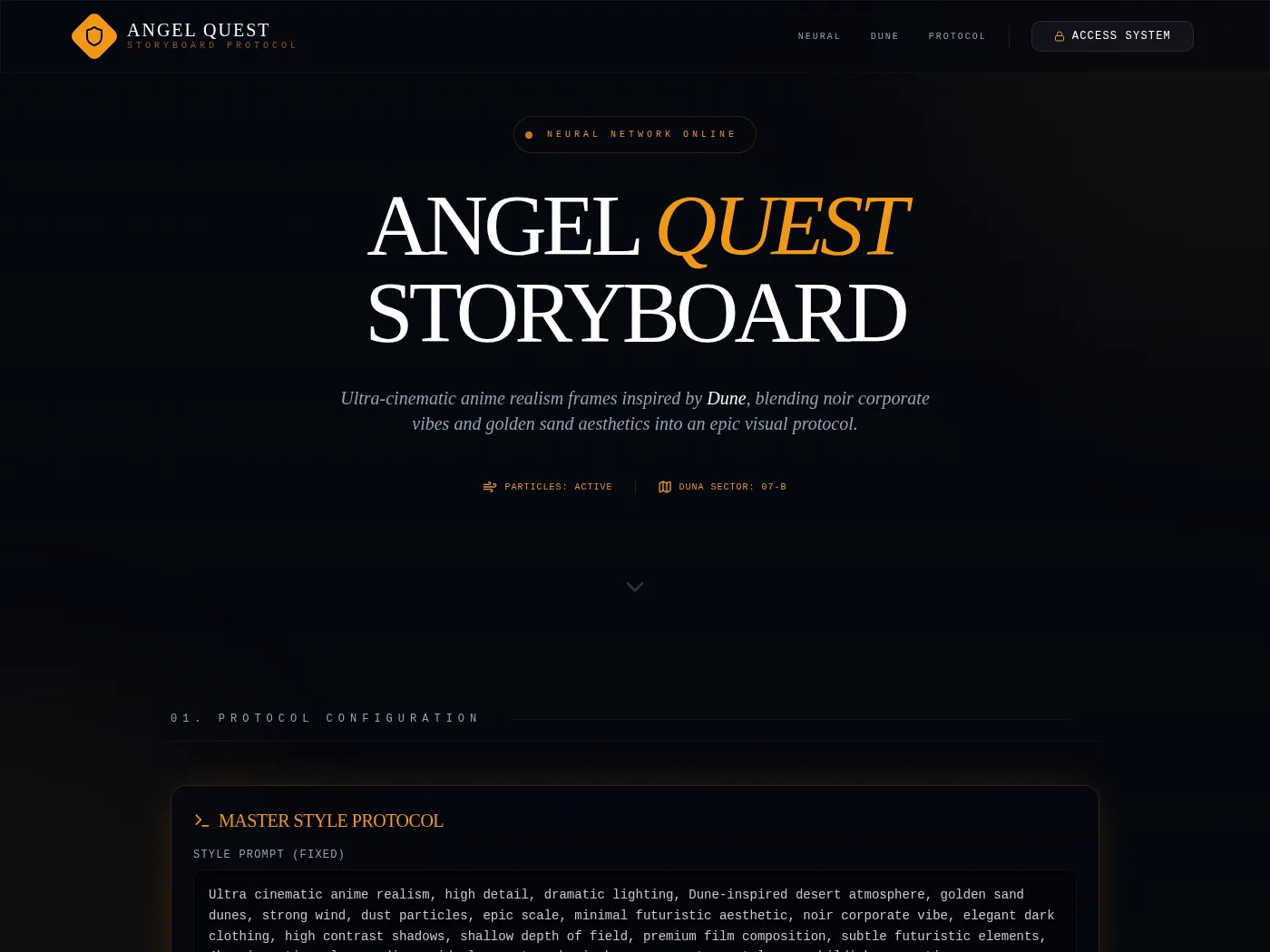 Angel Quest Storyboard
